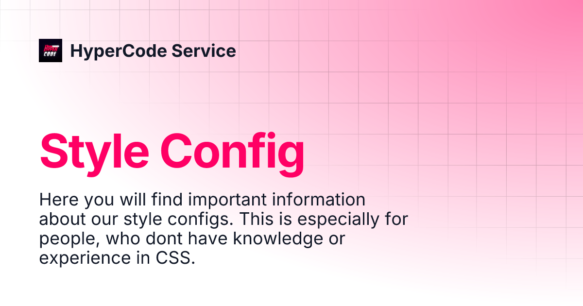 Style Config | HyperCode Service